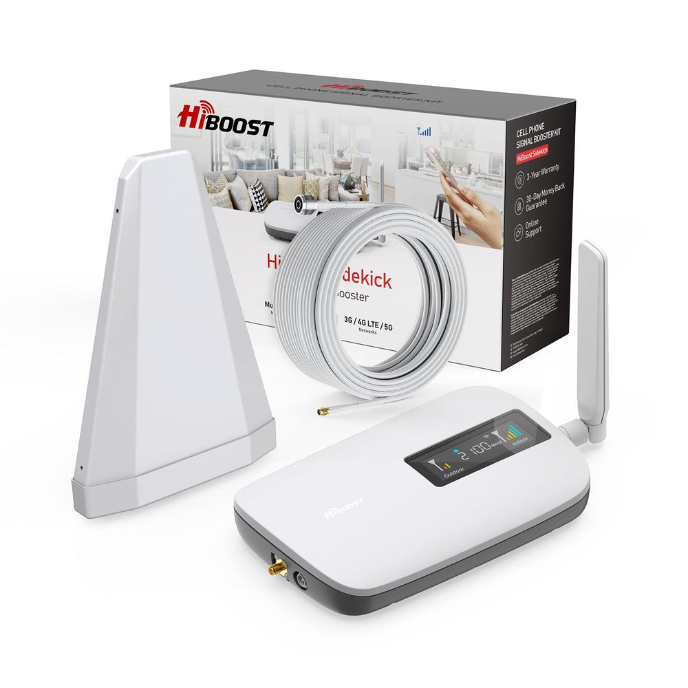 HiBoost Sidekick Cell Phone Signal Booster for 2000 Sq.ft.| Amplifier ...